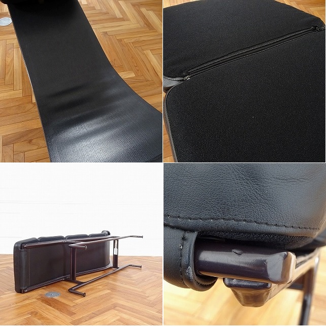 代購代標第一品牌－樂淘letao－★SELUNO★モデルルーム展示美品 Herman Miller ハーマンミラー Eames Chaise イームズチェイス シェーズロング 黒本革 131万 ...